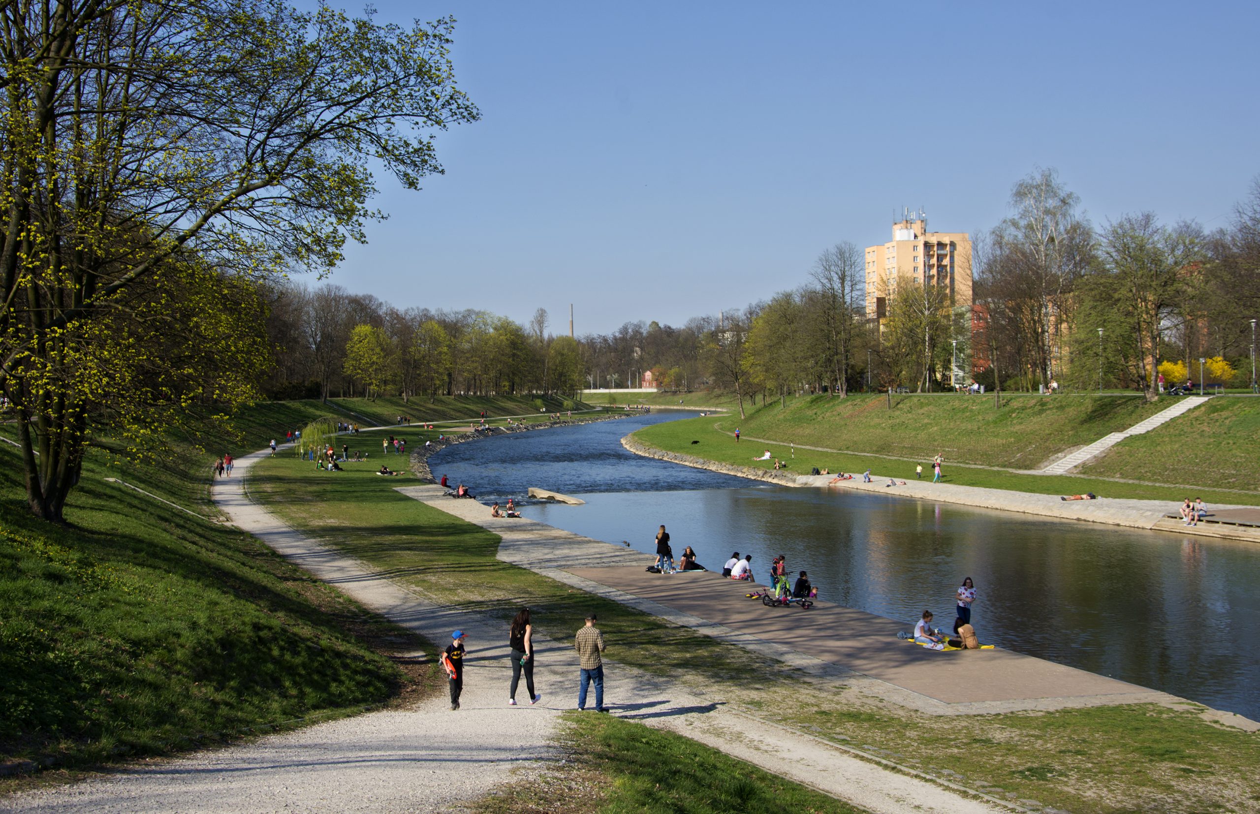 The Ostravice River embankment - Fajnova